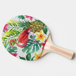 Tropical Watercolor Ping Pong Paddle | Zazzle