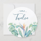 Tropical Watercolor Table Numbers | Zazzle