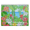 Tropical Watercolors Calendar | Zazzle