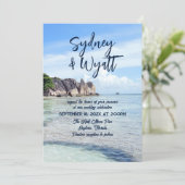Tropical Wedding Casual Private Ceremony Invitation | Zazzle