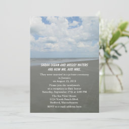 Tropical Wedding Themed Reception Only Invitations | Zazzle
