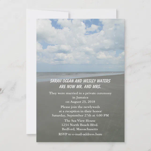 Tropical Wedding Themed Reception Only Invitations | Zazzle