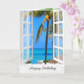 Tropical Window Birthday Card | Zazzle