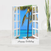 Tropical Window Birthday Card | Zazzle