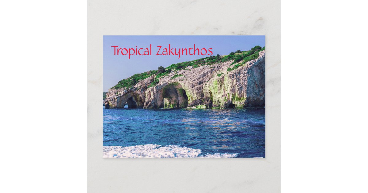 Tropical Zakynthos Postcard | Zazzle