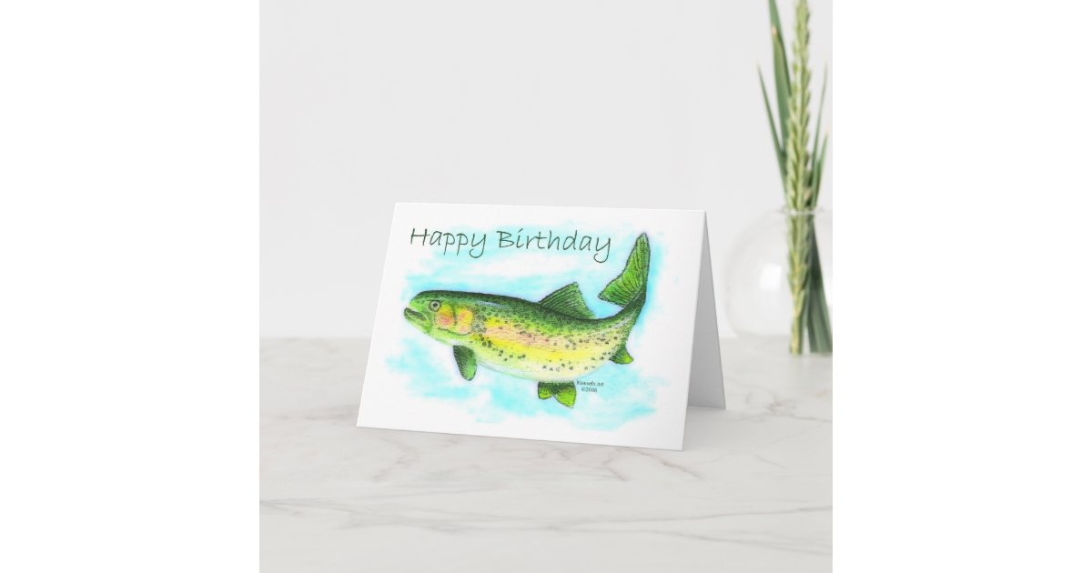Trout Birthday Card | Zazzle.com