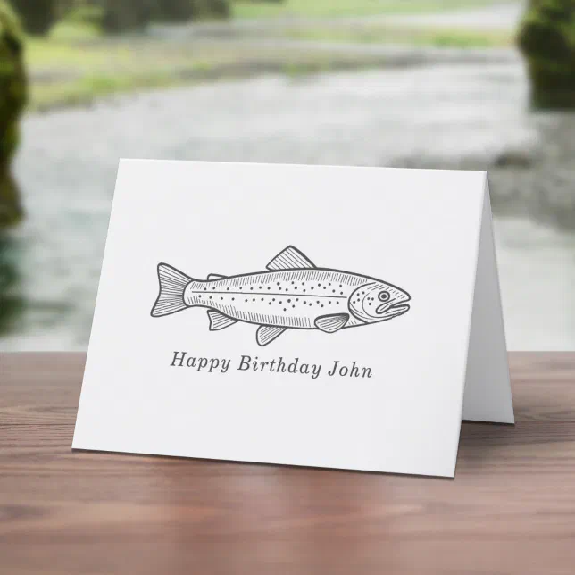 Trout Birthday Card | Zazzle
