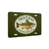 Trout Bum Fishing License Plate | Zazzle