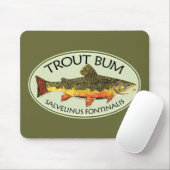 Trout Bum Fishing Mouse Pad | Zazzle