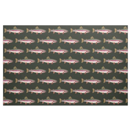 Trout Fishing Fabric | Zazzle