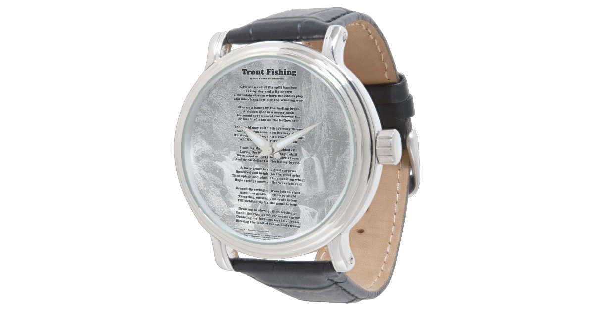 Trout Fishing Poem Watch | Zazzle