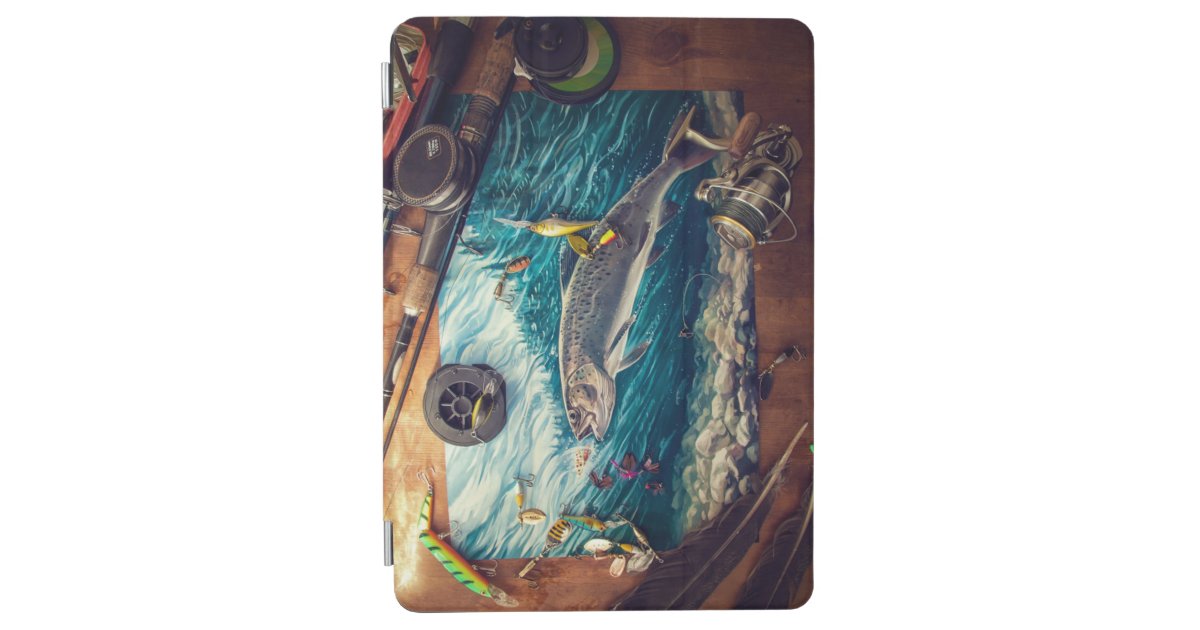 Trout Fishing Portrait for Dad iPad Cover | Zazzle