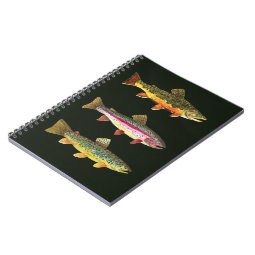 Trout Fly Fishermen Notebook | Zazzle