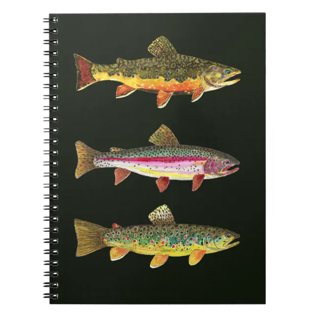 Trout Fly Fishermen Notebook | Zazzle
