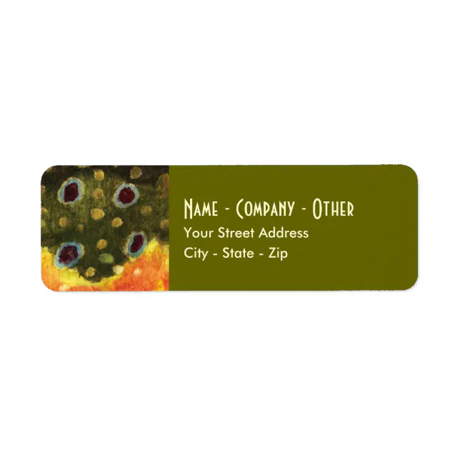 Trout Fly Fishing Label | Zazzle