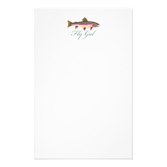 Trout Fly Fishing Stationery | Zazzle.com