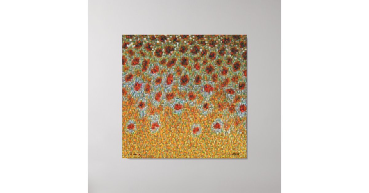Trout Skin Montage - Brown Trout Canvas Print | Zazzle