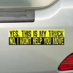 Truck bumper sticker | Zazzle