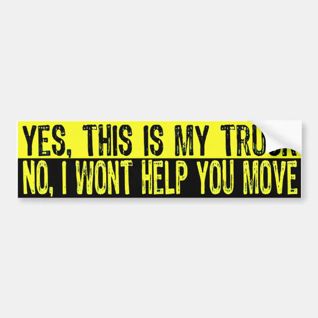 Truck bumper sticker | Zazzle