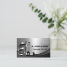 Truck Company Professional Transportation Driver Business Card | Zazzle