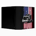 Truck Driver American Flag Trucker 3 Ring Binder | Zazzle