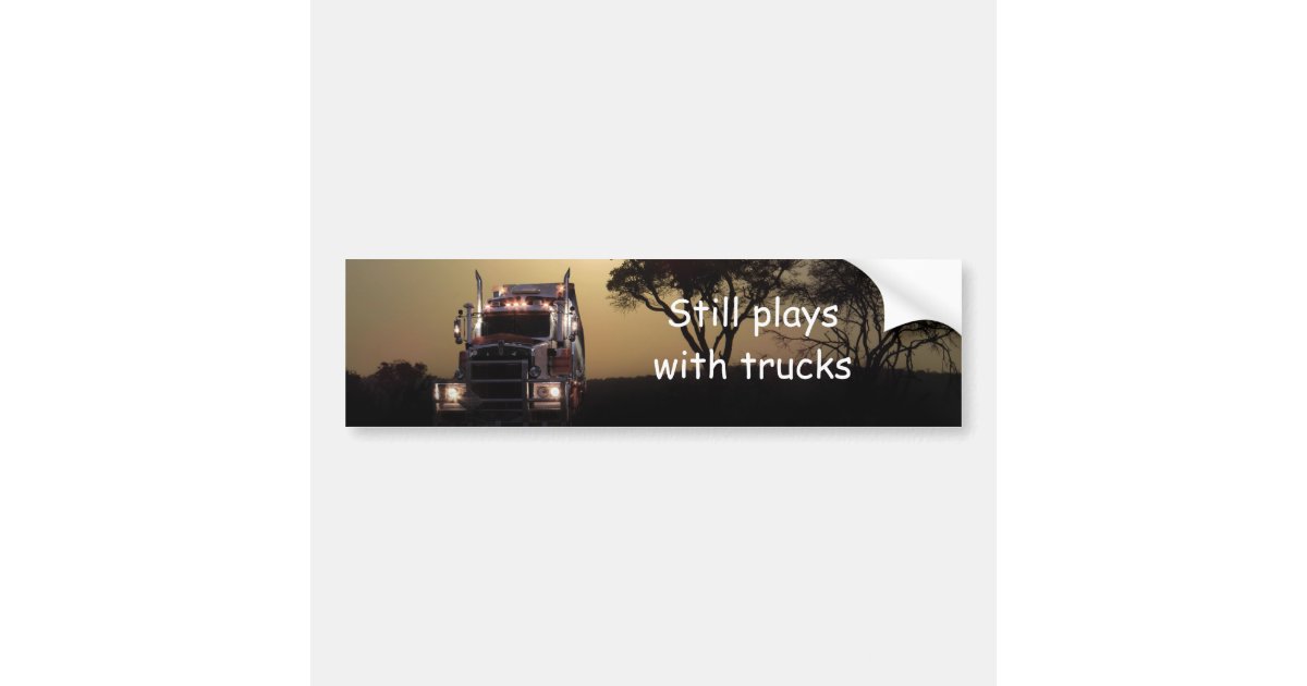 Truck driver bumper sticker | Zazzle