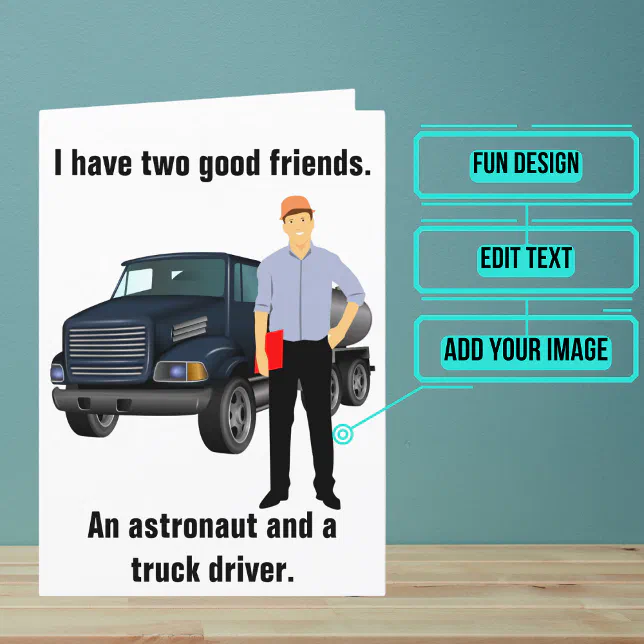Truck Driver Funny Birthday Card | Zazzle