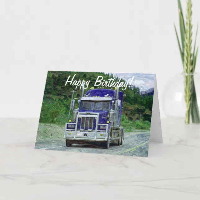 TRUCK Driver Funny Trucker Birthday Cards | Zazzle