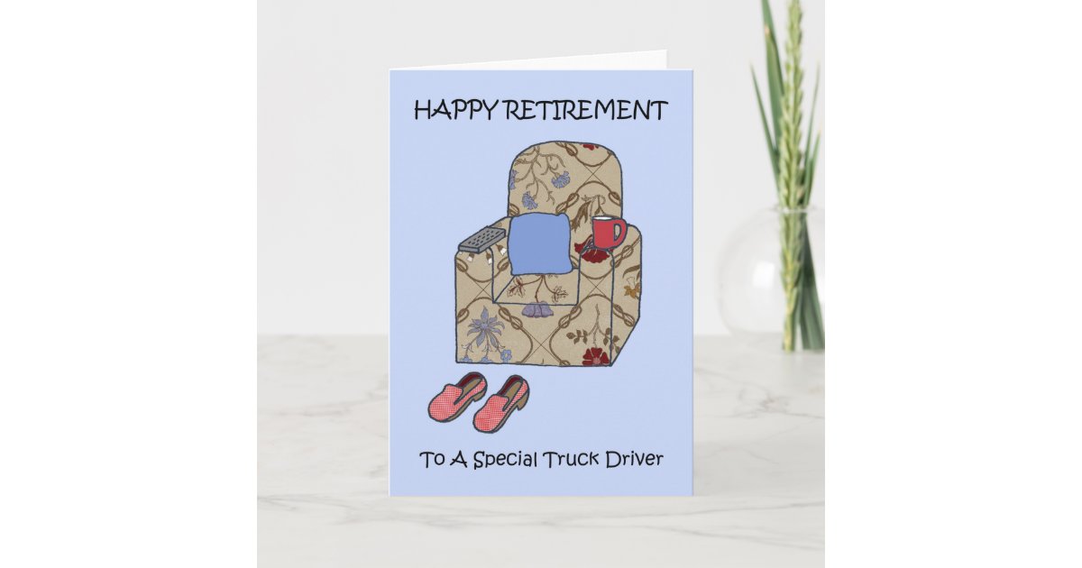 Truck Driver Happy Retirement Card | Zazzle