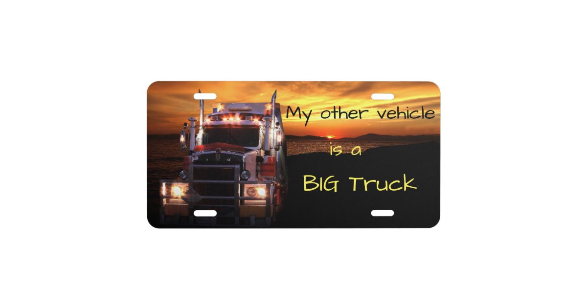 Truck Driver License Plate | Zazzle