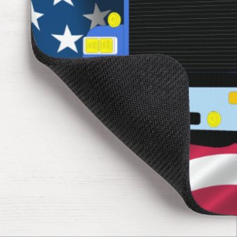 Truck Driver Mousepad with US Flag and Eagle | Zazzle