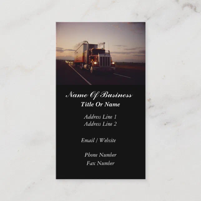 Truck Drivers Business Card | Zazzle