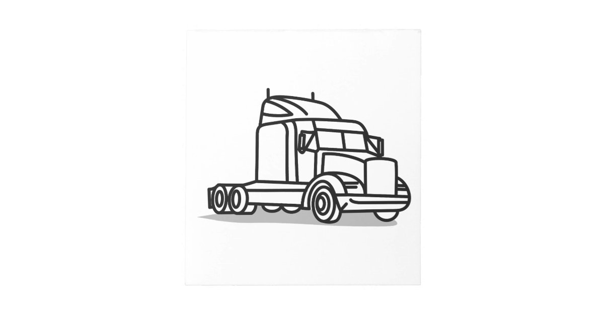 Truck Outline Notepad | Zazzle