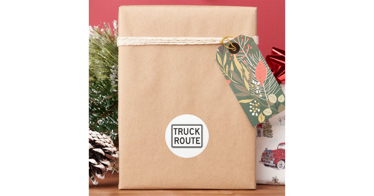 Truck Route Sign Stickers | Zazzle