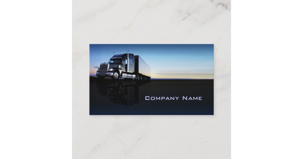 Truck - transportation & logistics business card | Zazzle