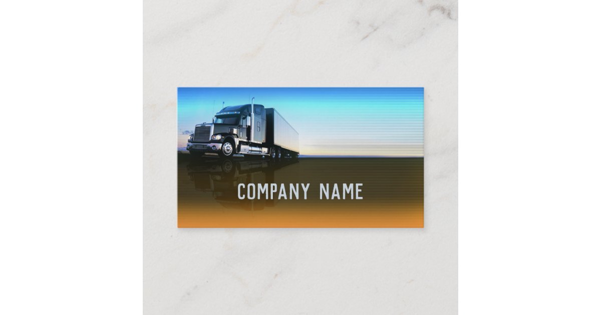 Truck - transportation & logistics business card | Zazzle
