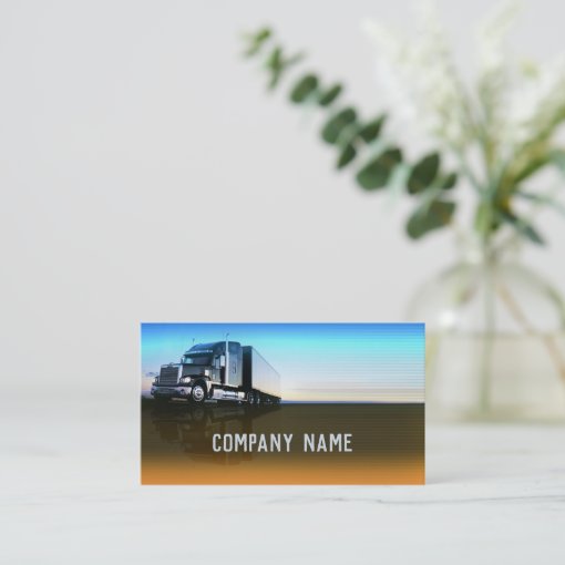 Truck - transportation & logistics business card | Zazzle