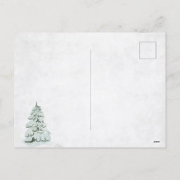 Truck Winter Snow House Christmas Tree Red Holiday Postcard | Zazzle