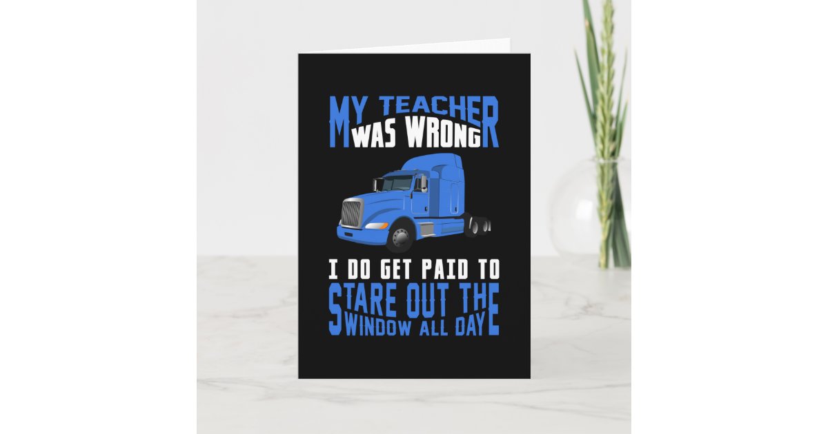 Trucker Love Truck Driver Trucks Funny Gift Idea Card | Zazzle