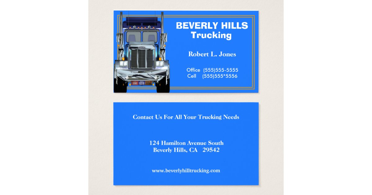 Truckers Business Card | Zazzle