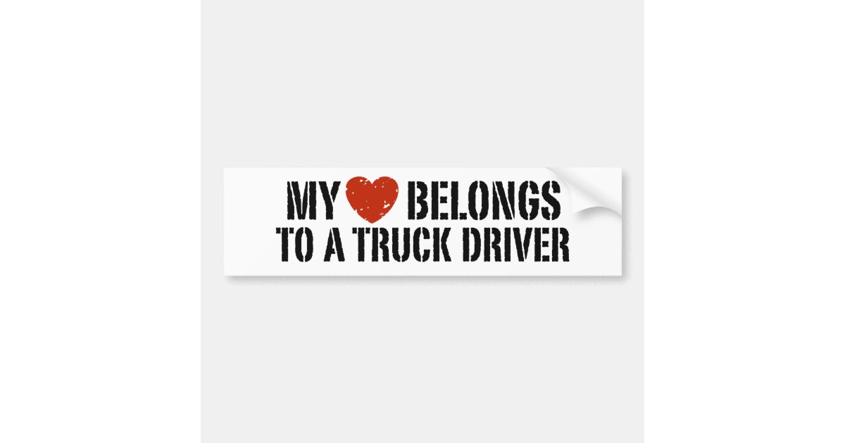 Trucker's Girl Bumper Sticker | Zazzle