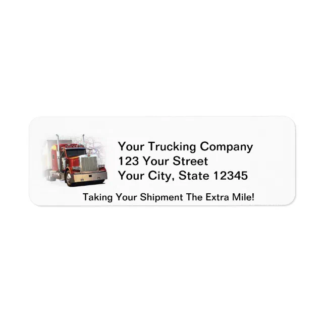Trucking Address Labels | Zazzle