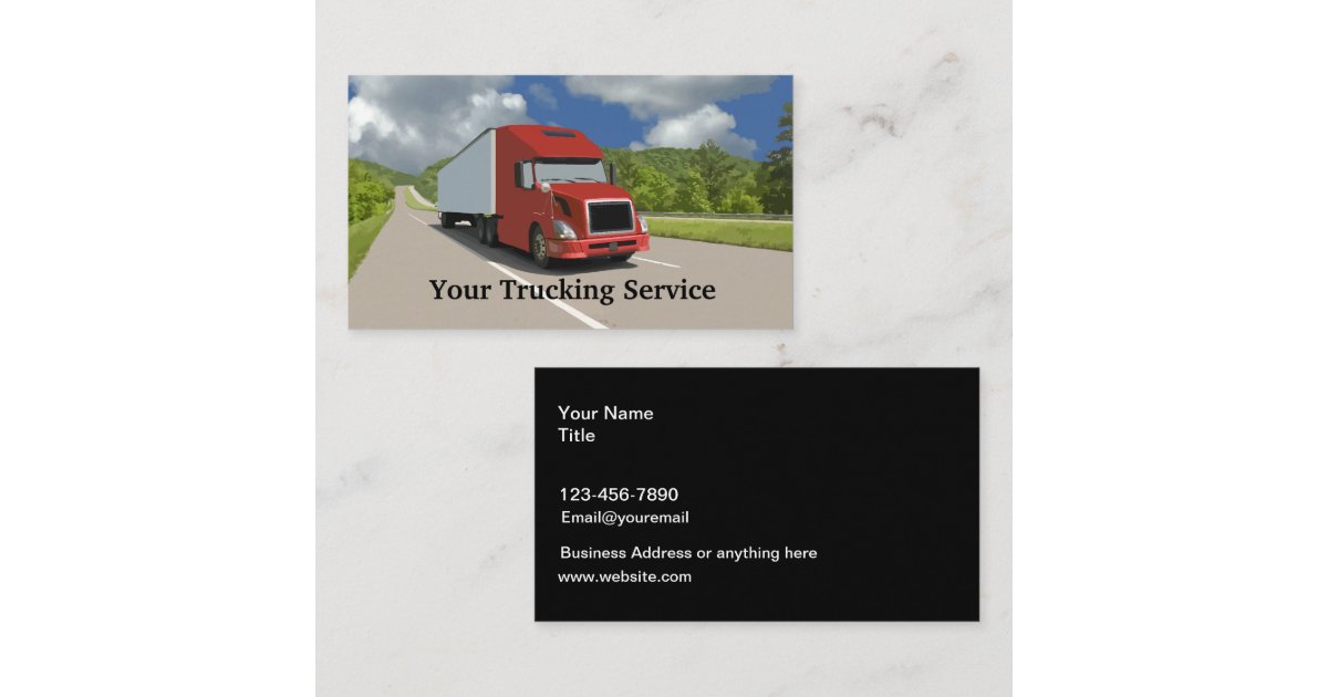 Trucking And Truck Driver Business Cards | Zazzle