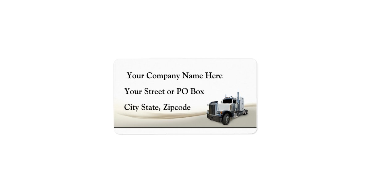 Trucking Company Label | Zazzle