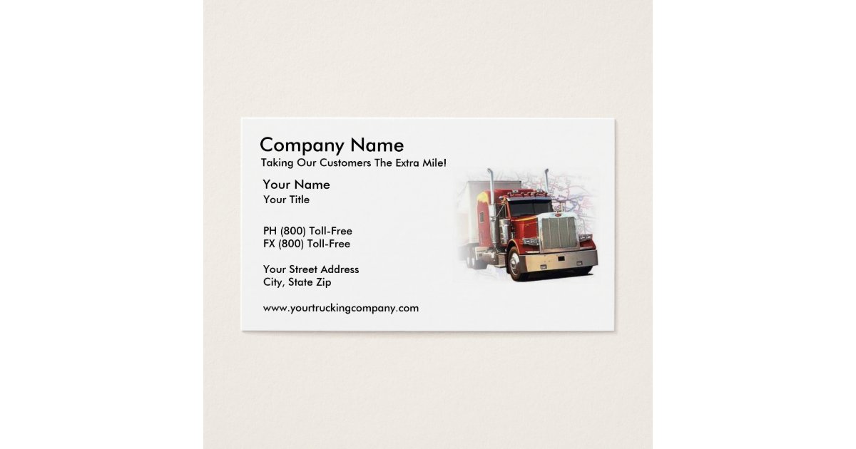 Trucking Industry Business Card | Zazzle.com