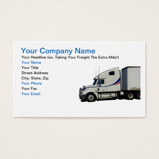 Trucking Industry Business Card | Zazzle.com