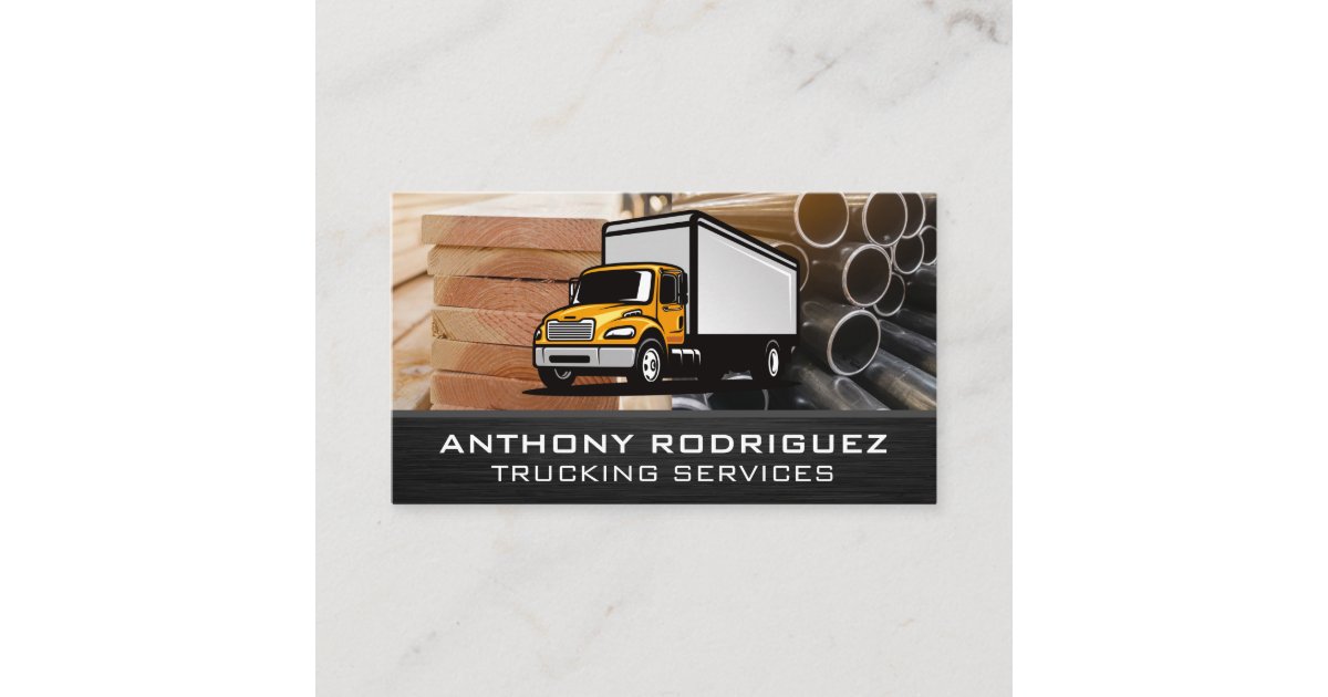 Trucking Services | Building Materials Business Card | Zazzle
