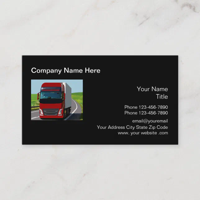 Trucking Shipping Modern Business Card | Zazzle