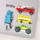 Trucks Bus Boys Name Template Shaped Stickers | Zazzle