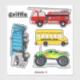 Trucks Bus Boys Name Template Shaped Stickers | Zazzle